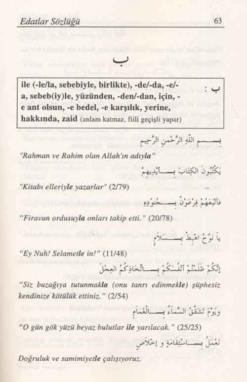 Arapça Edatlar Sözlüğü - Cantaş Yayınları