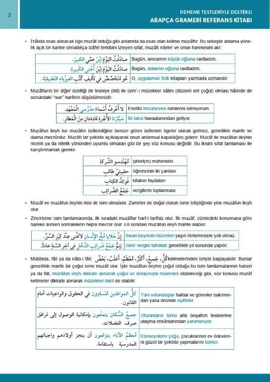 Arapça Grameri Referans Kitabı - Akdem Yayınları